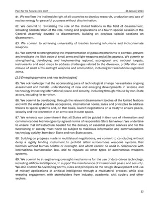 UN Summit of the Future: Draft Outcome Document | PDF