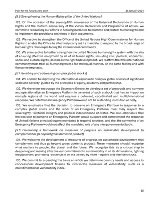 UN Summit of the Future: Draft Outcome Document | PDF