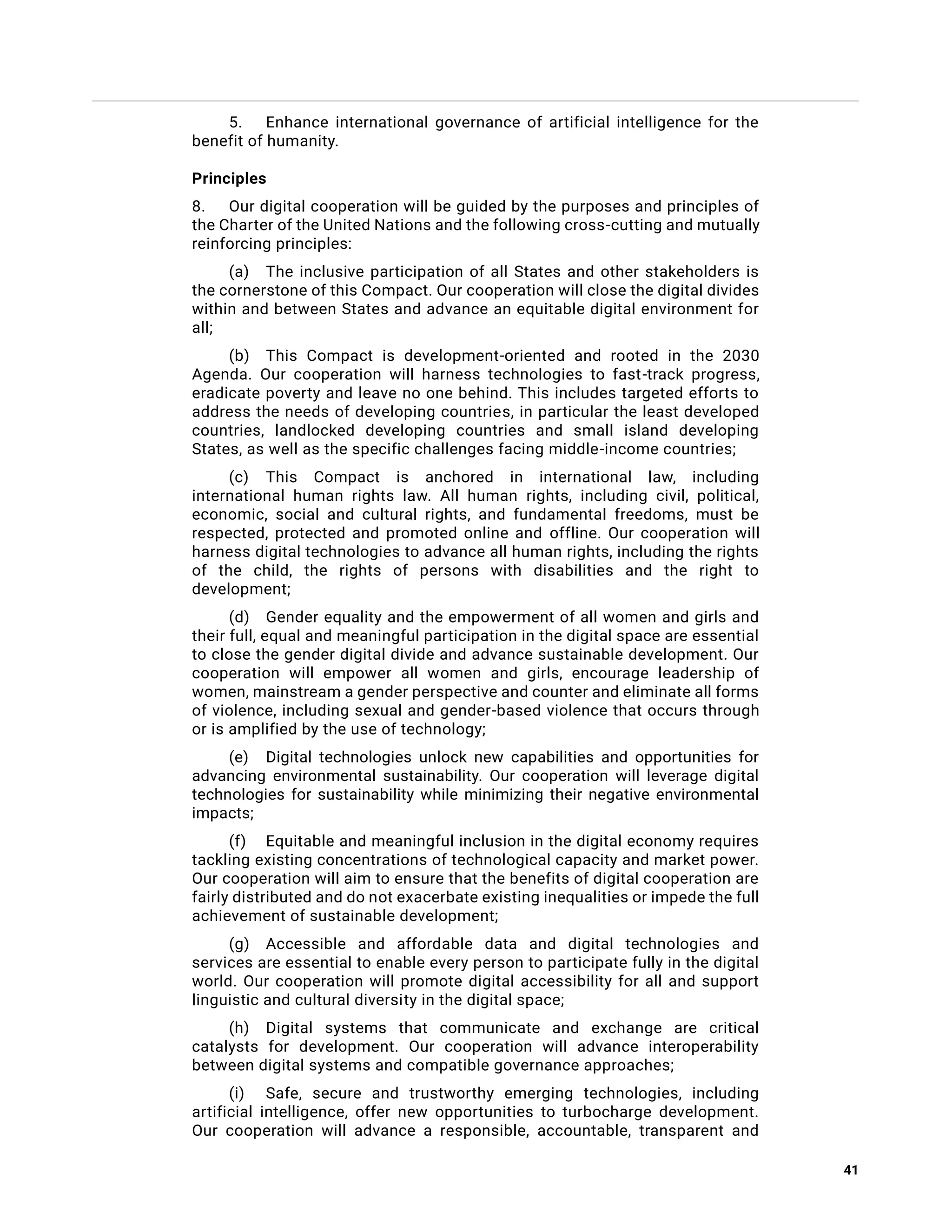 UN Summit of the Future : Pact for the Future | PDF