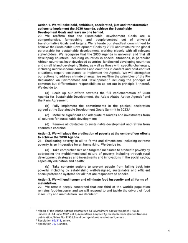 UN Summit of the Future : Pact for the Future | PDF