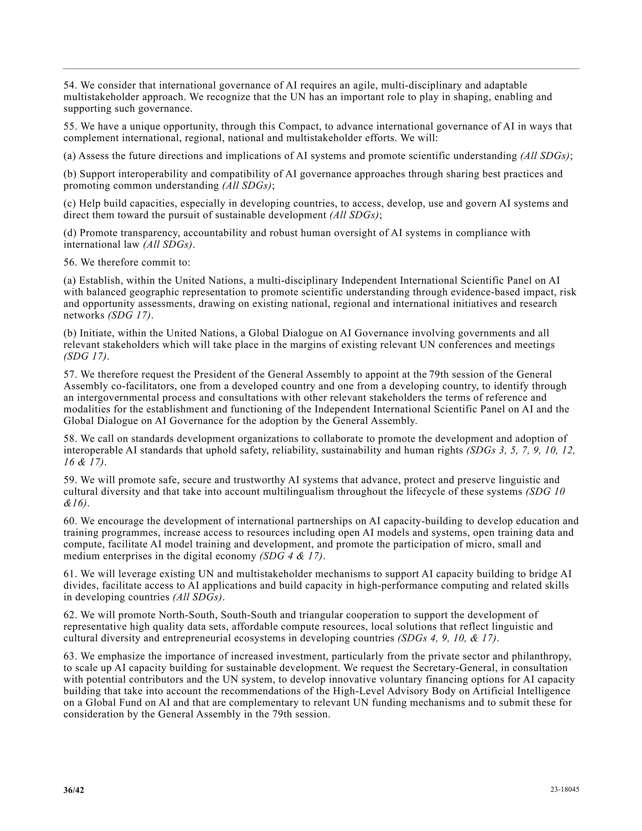 UN Summit of the Future: Pact for the Future | PDF