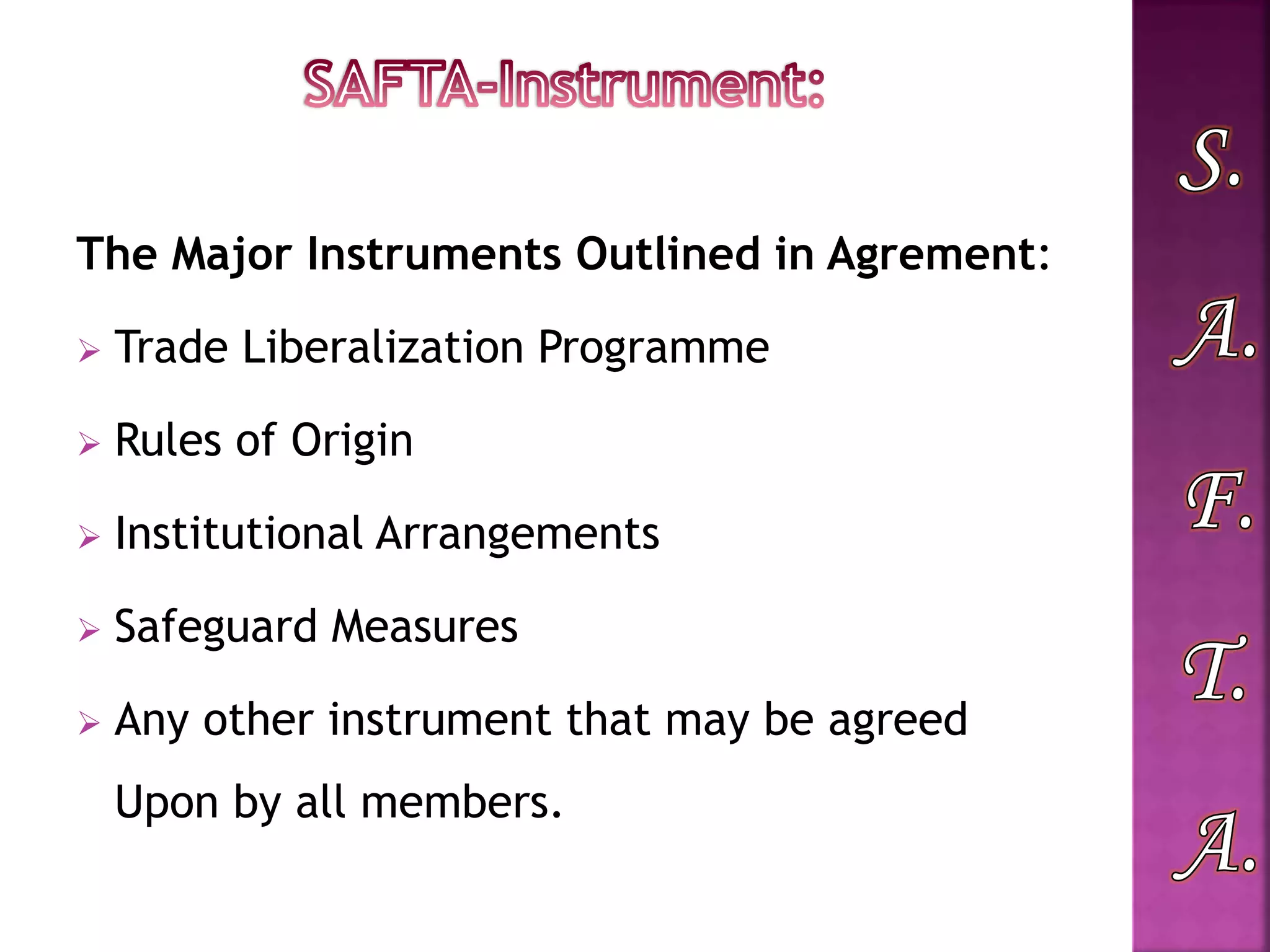 SAFTA - South Asian Free Trade Area | PPTX