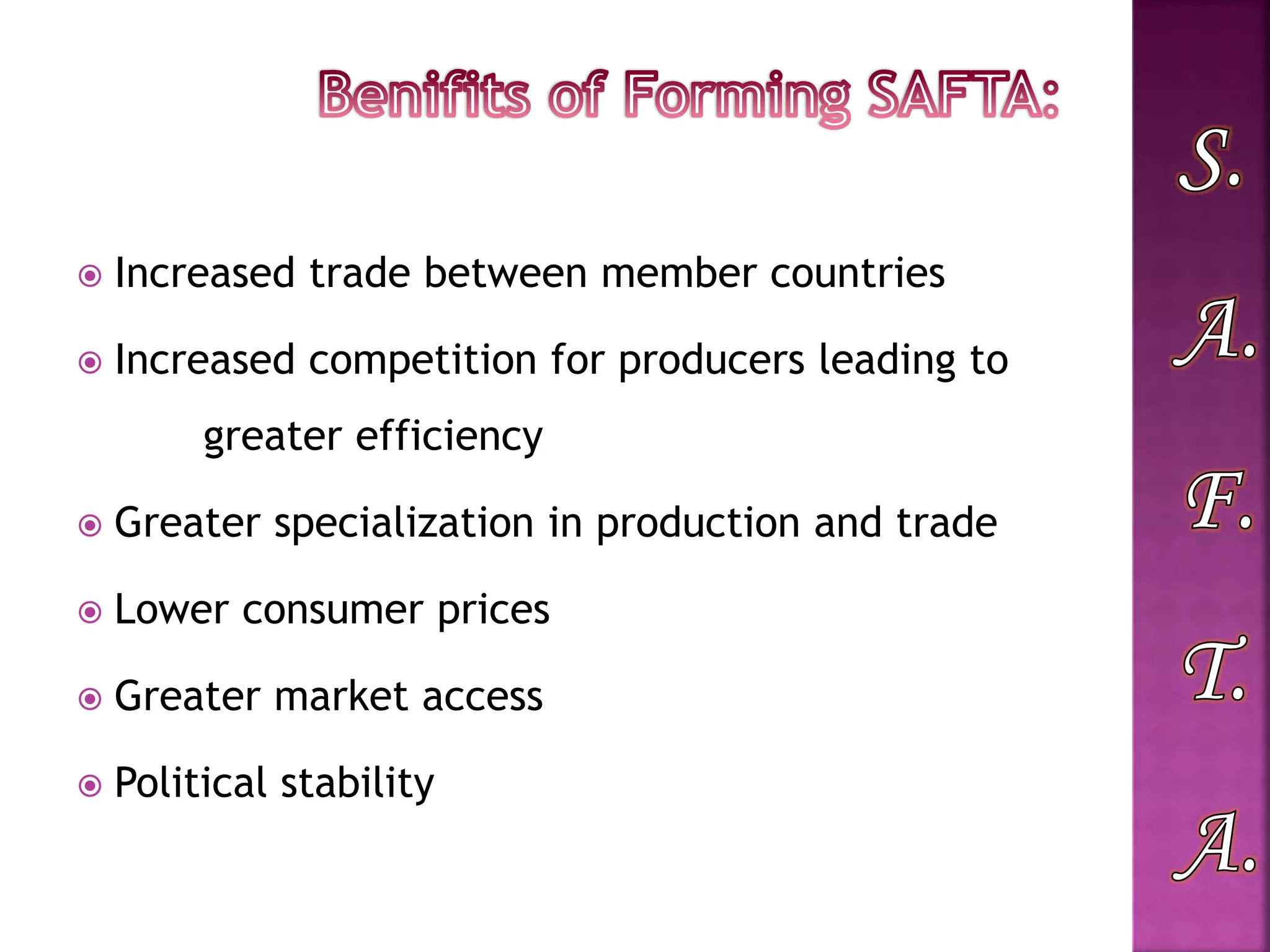 SAFTA - South Asian Free Trade Area | PPTX