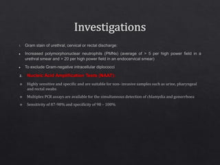 STD - Urethral Discharge In Males / Gonorrhea | PPTX
