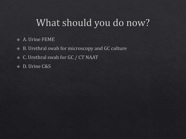 STD - Urethral Discharge In Males / Gonorrhea | PPTX