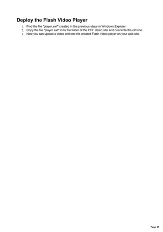Sothink Video Encoder Engine for Adobe Flash (Linux Version) | PDF