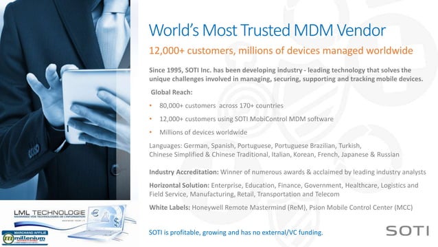 LML Technologie offre les solutions de SOTI | PPT