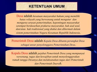 SOTK Pemerintah Desa | PPT