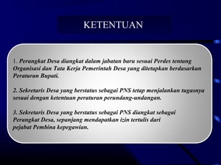 SOTK Pemerintah Desa | PPT