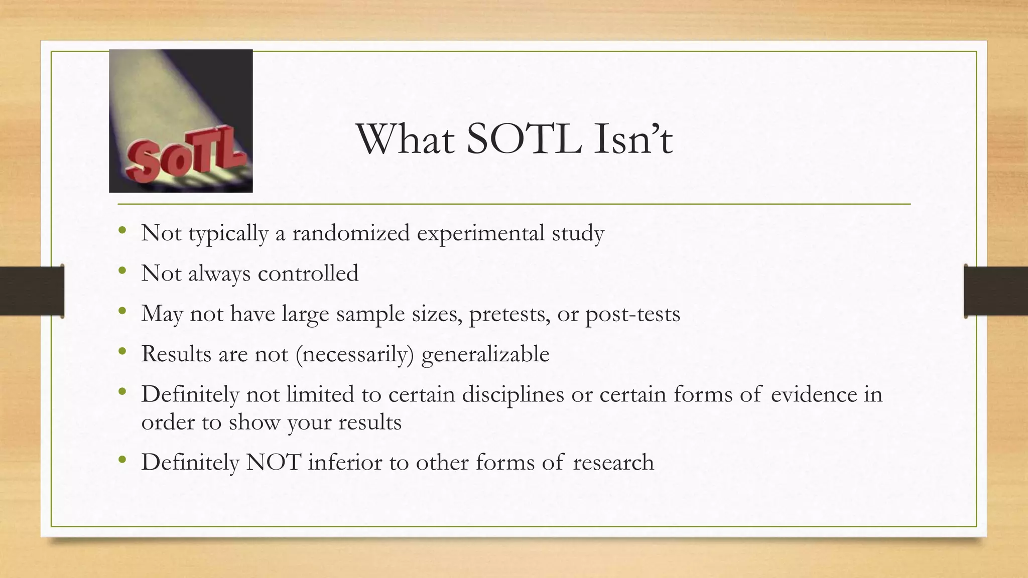 Introduction to SoTL Fall 2016 | PPTX