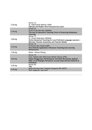 AKEPT SOTL Programme Book 2014 | PDF