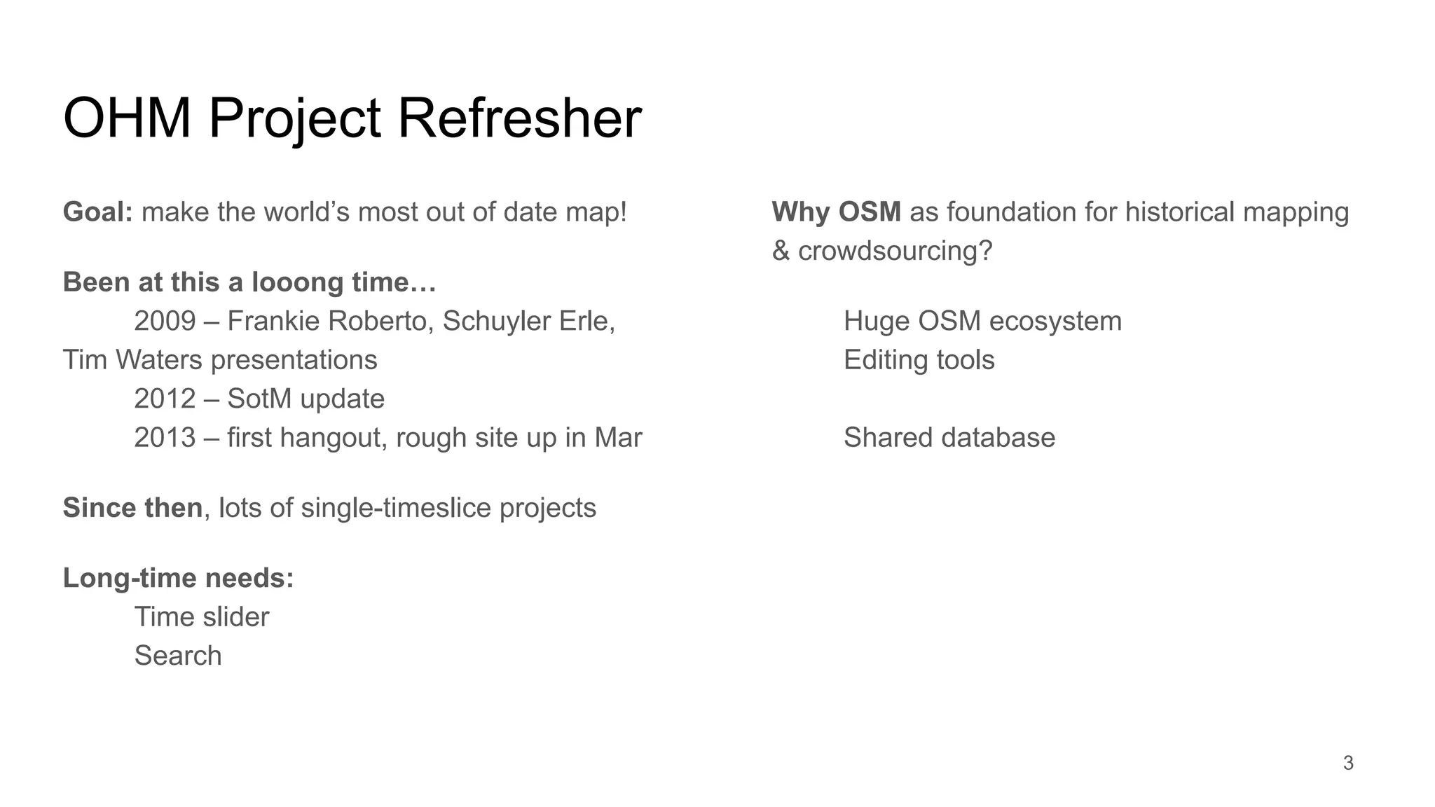 Open Historical Map: Vector Tiles & Other Updates | PDF