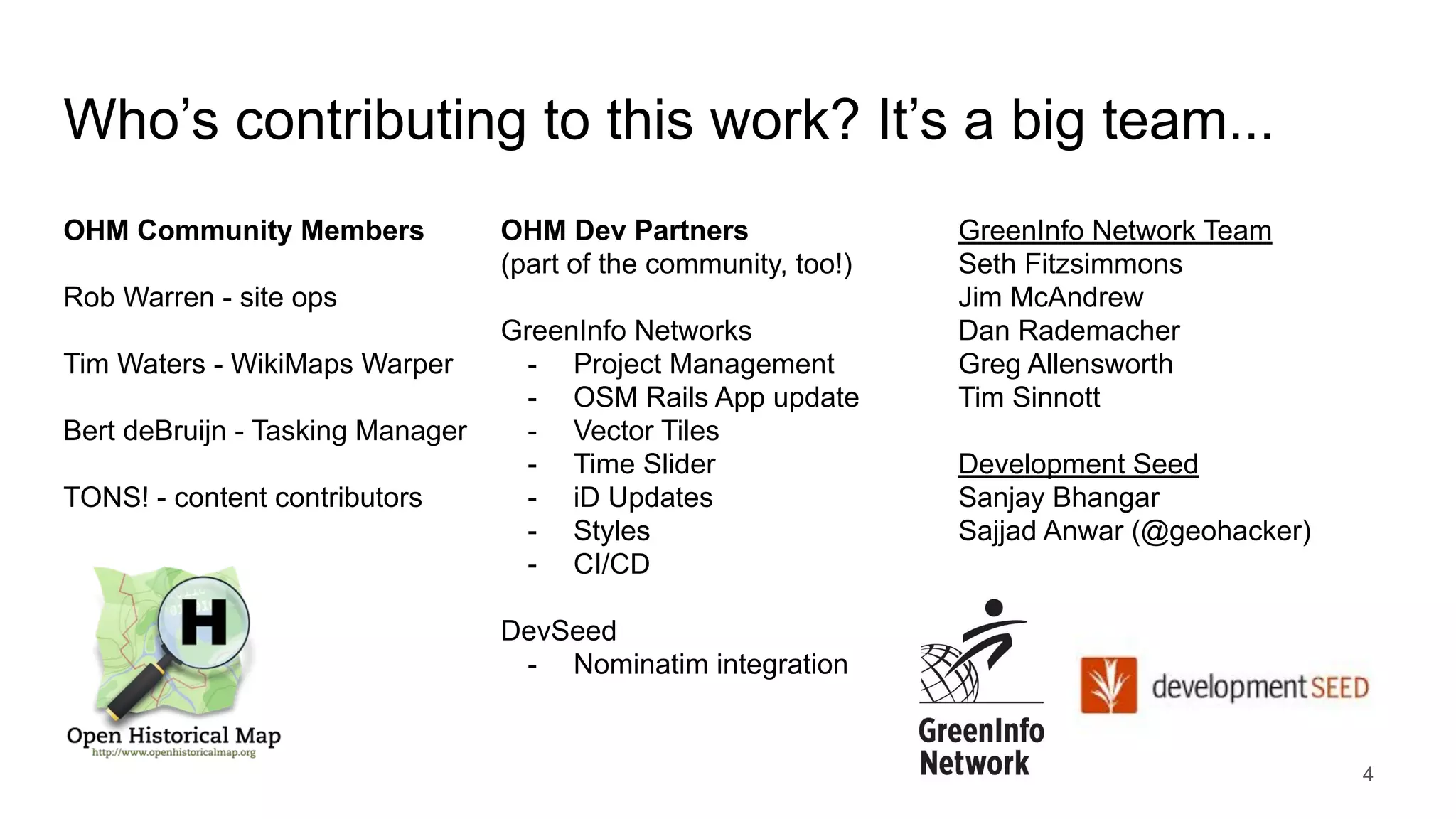 Open Historical Map: Vector Tiles & Other Updates | PDF