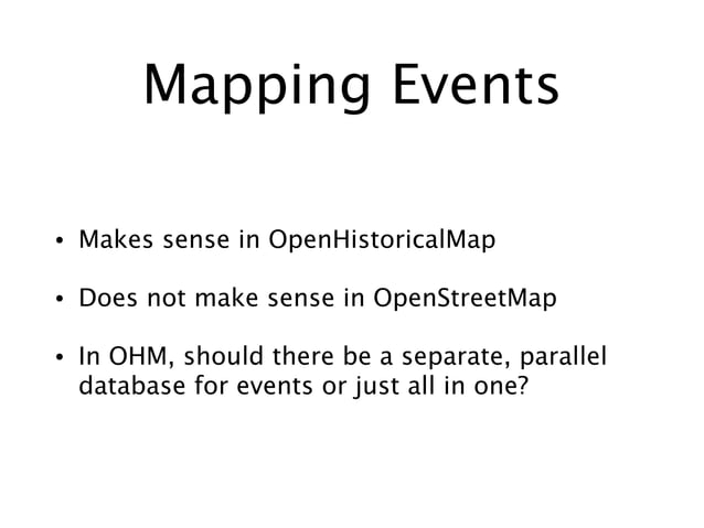 Events Come to OpenHistoricalMap - SOTM US 2024 | PPT