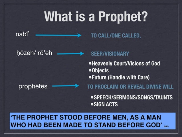 SOT: Session 1-Introduction to the Prophets | KEY