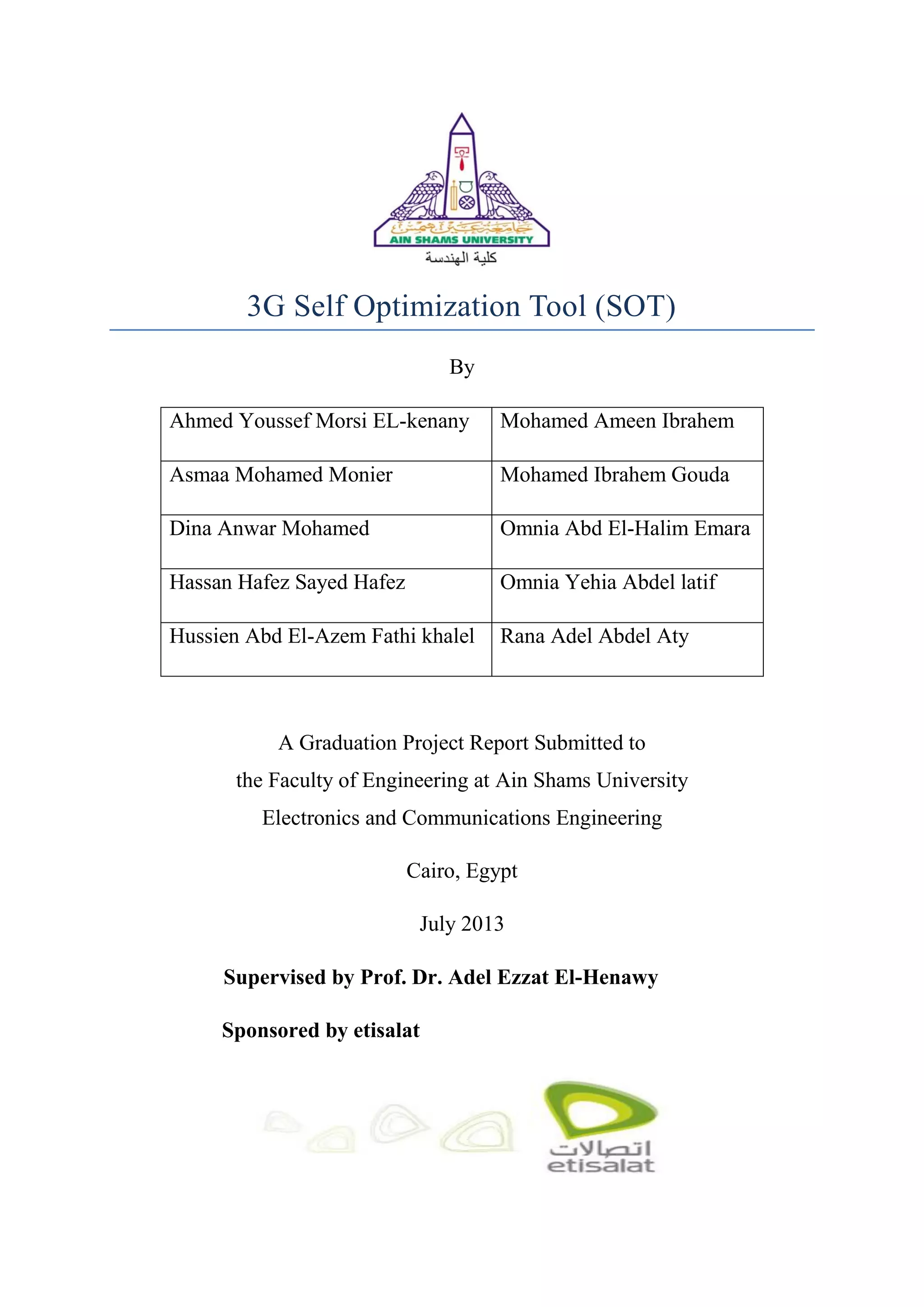 3G Self Optimization Tool | PDF