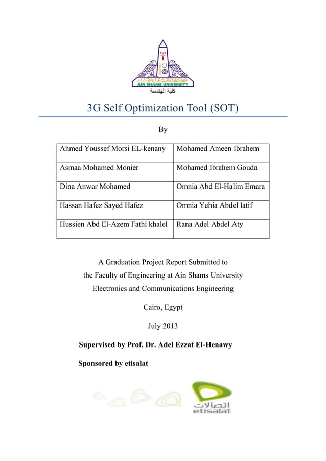 3G Self Optimization Tool | PDF