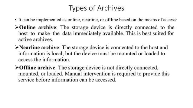 Sot Unit 4 Backup Archive And Replication Ppt