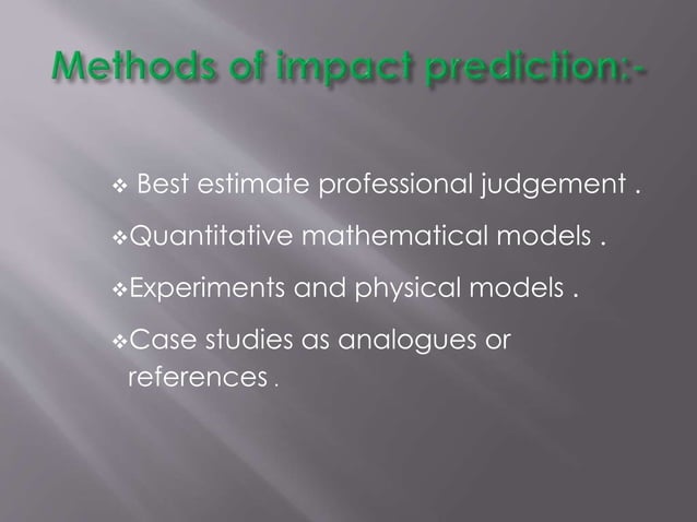 EIA Methods | PPTX | Environment | Science