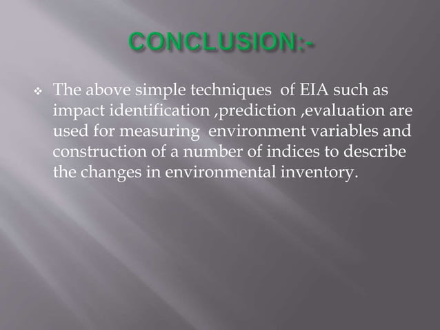 EIA Methods | PPTX | Environment | Science