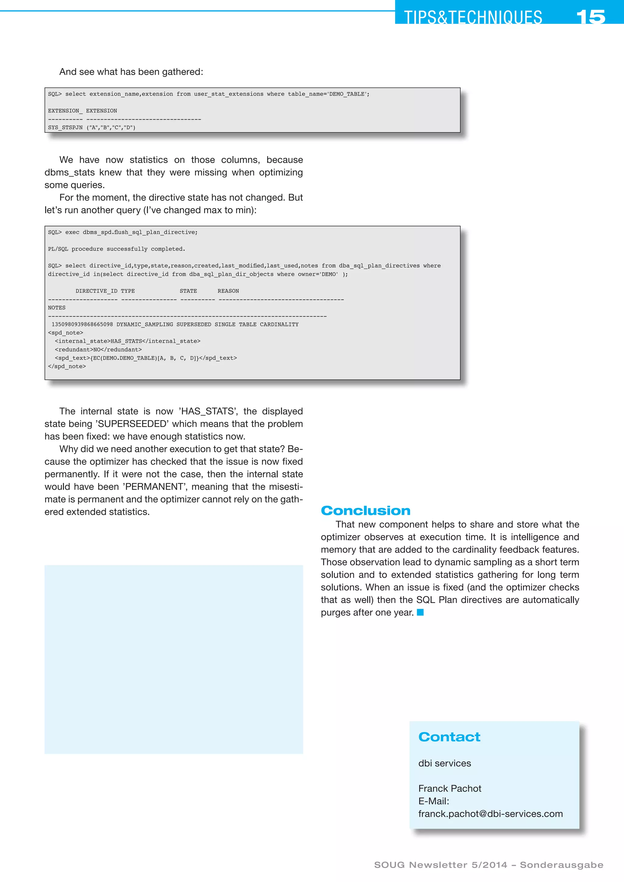 12c SQL Plan Directives | PDF