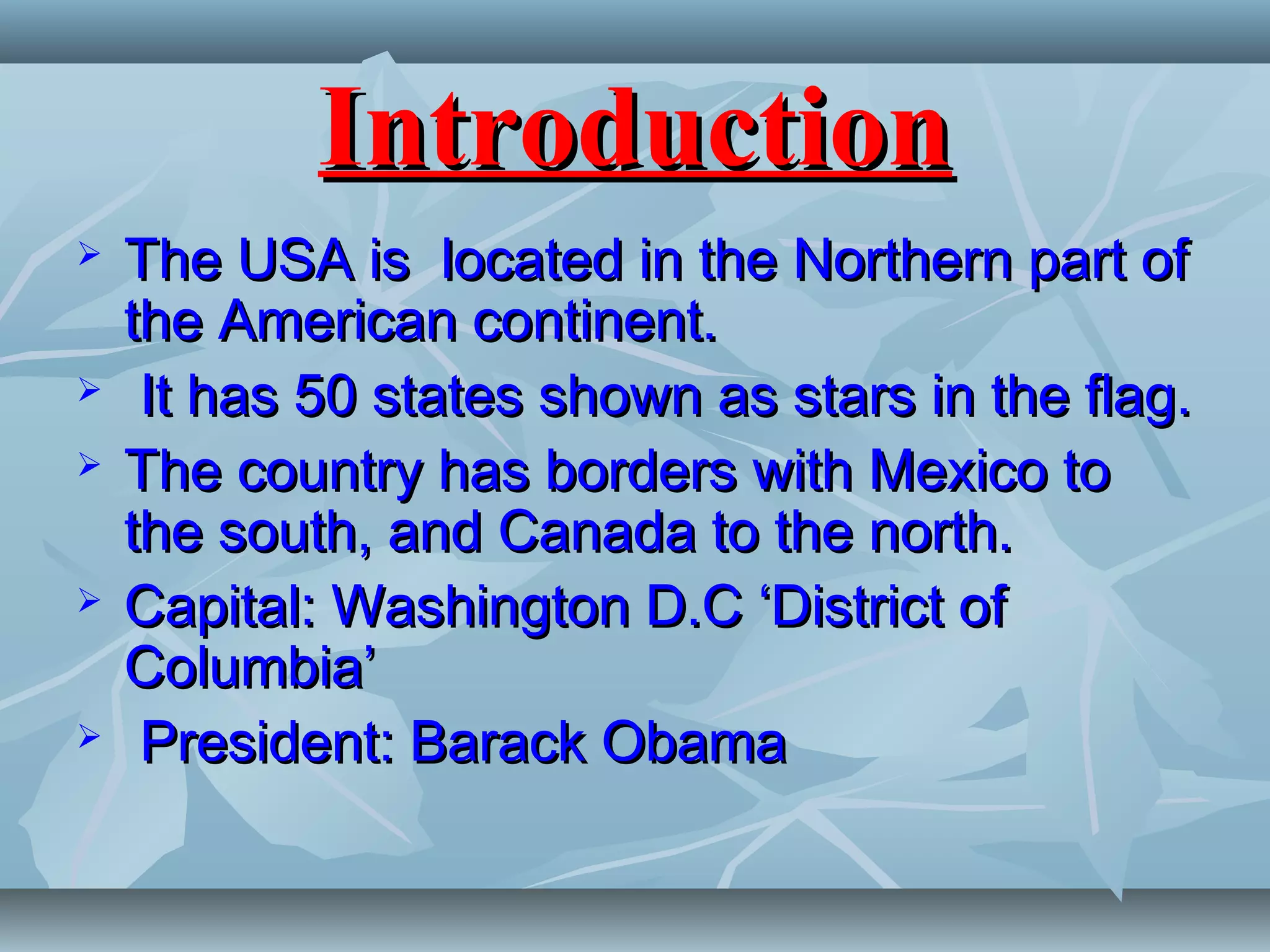 The United state of America | PPT