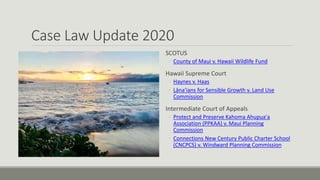 RECENT DEVELOPMENTS IN PLANNING AND LAND USE LAW | PPSX