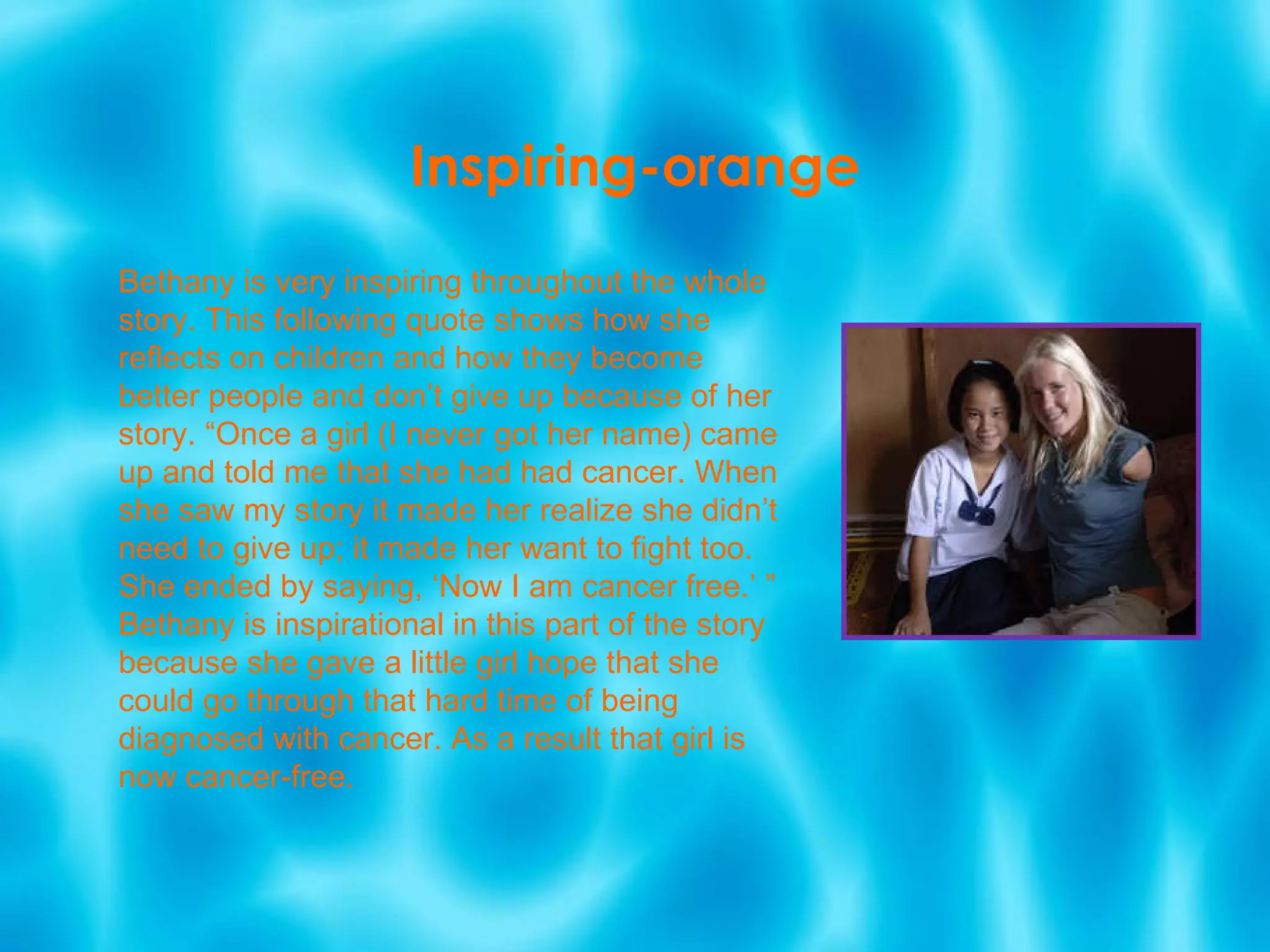 Bethany Hamilton Courage Project | PPT