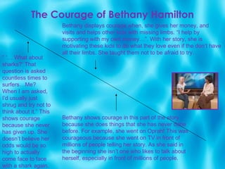Bethany Hamilton Courage Project | PPT