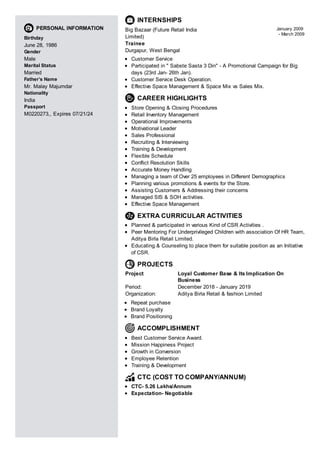 Soumen Majumdar Resume | PDF