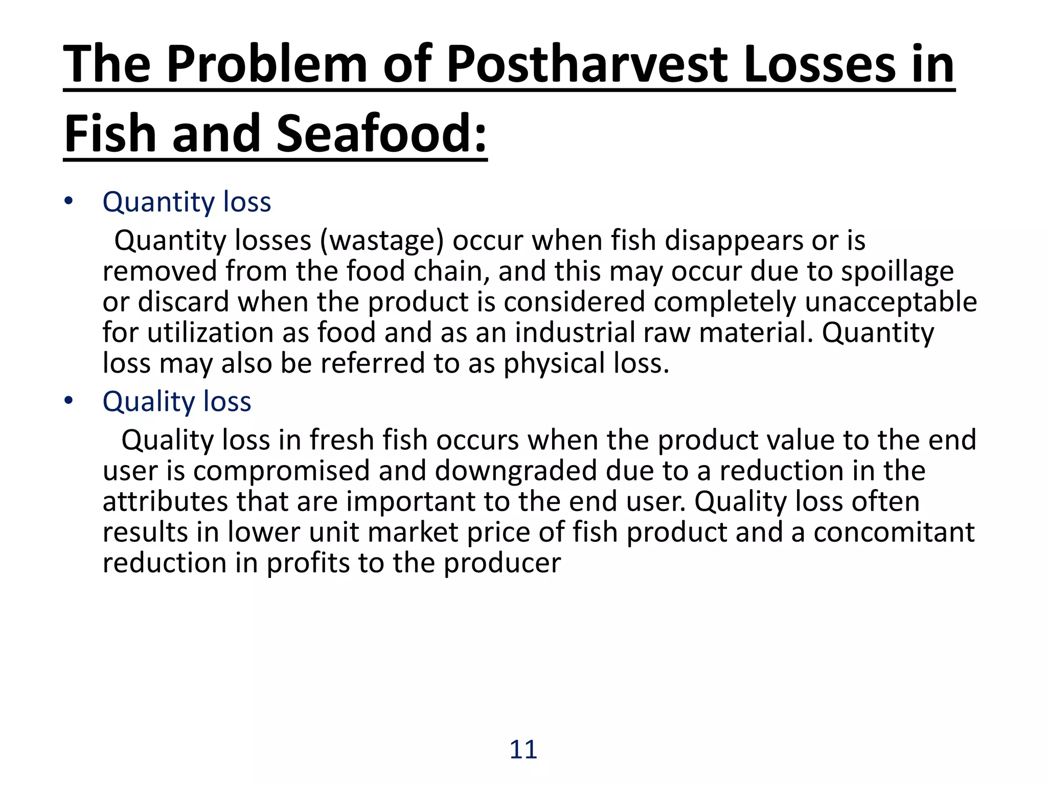 Post harvest handling and preservation of fresh fish and seafood | PPTX