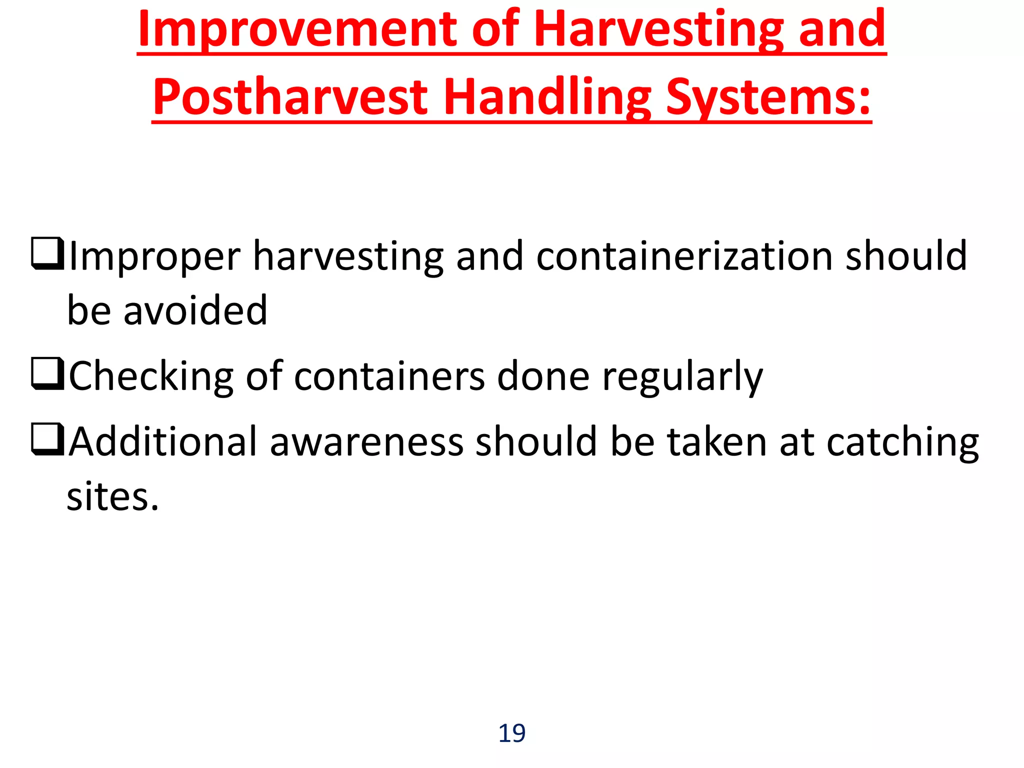 Post harvest handling and preservation of fresh fish and seafood | PPTX