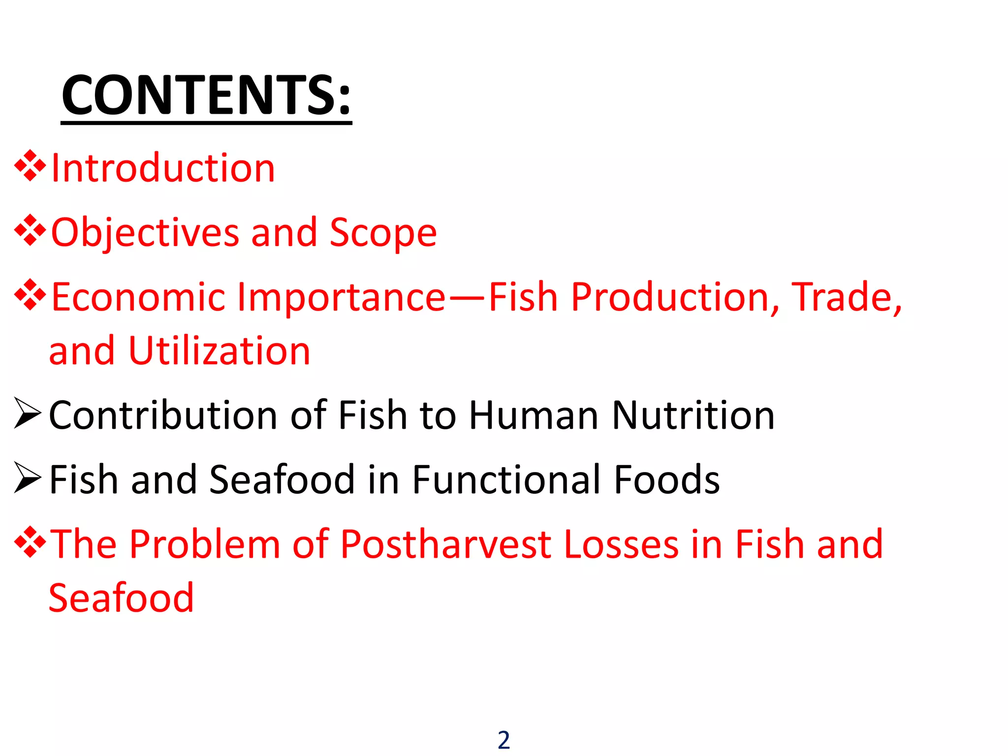 Post harvest handling and preservation of fresh fish and seafood | PPTX