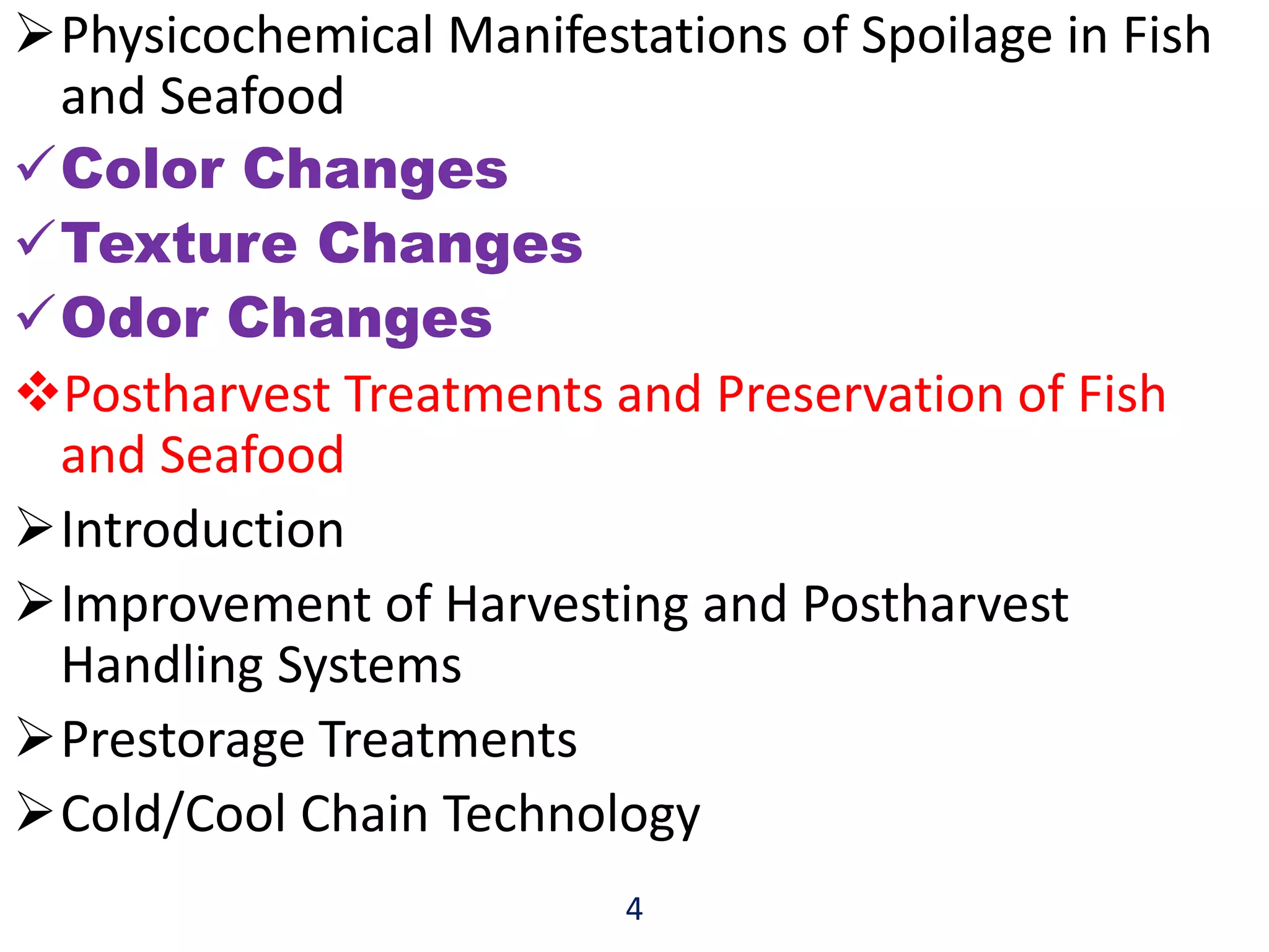 Post harvest handling and preservation of fresh fish and seafood | PPTX