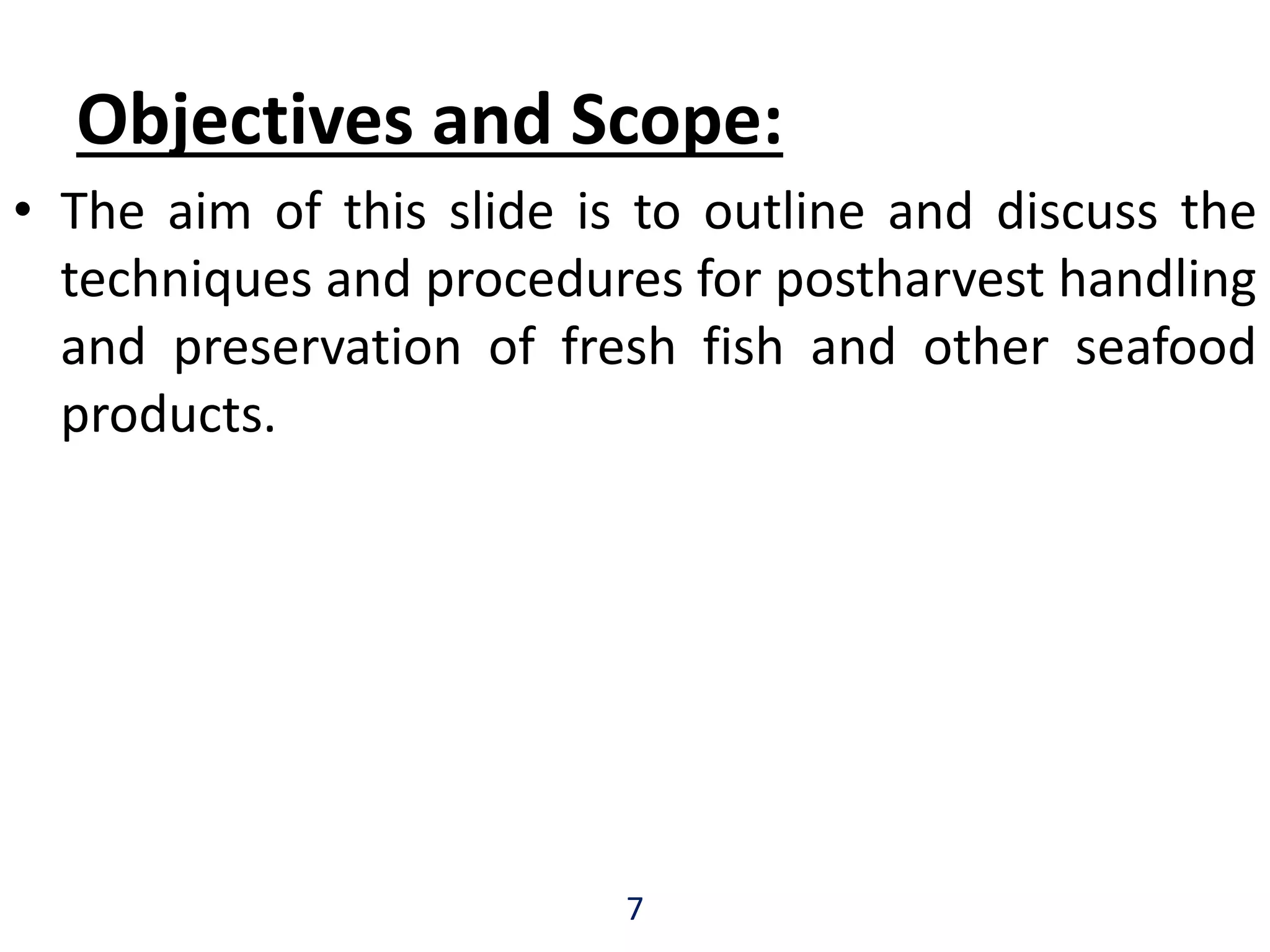 Post harvest handling and preservation of fresh fish and seafood | PPTX