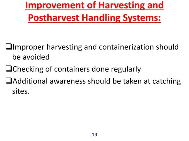 Post harvest handling and preservation of fresh fish and seafood | PPT
