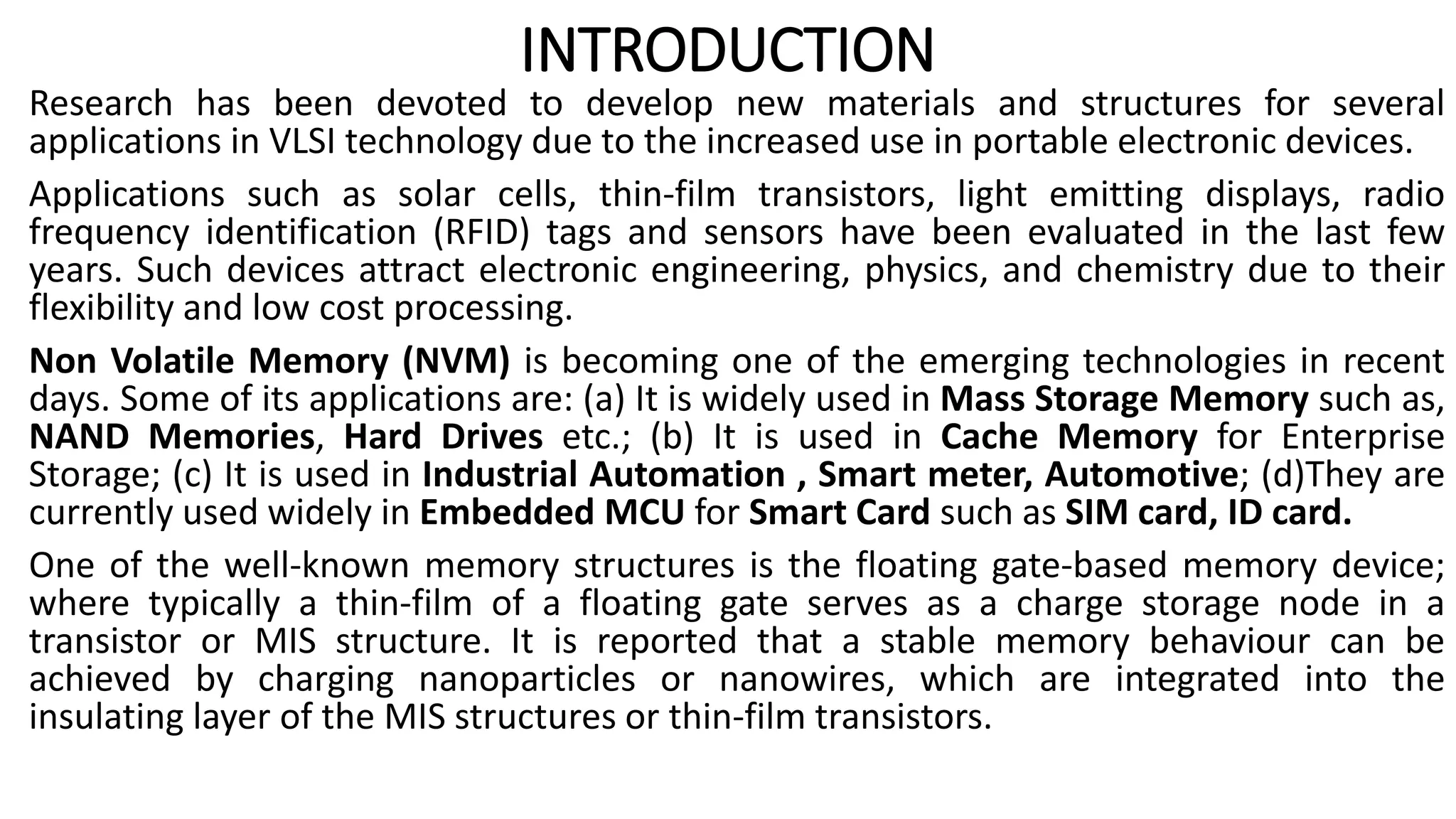 CNT embedded MOS DEVICES for Memory Application | PPT