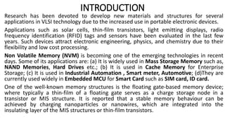 CNT embedded MOS DEVICES for Memory Application | PPT