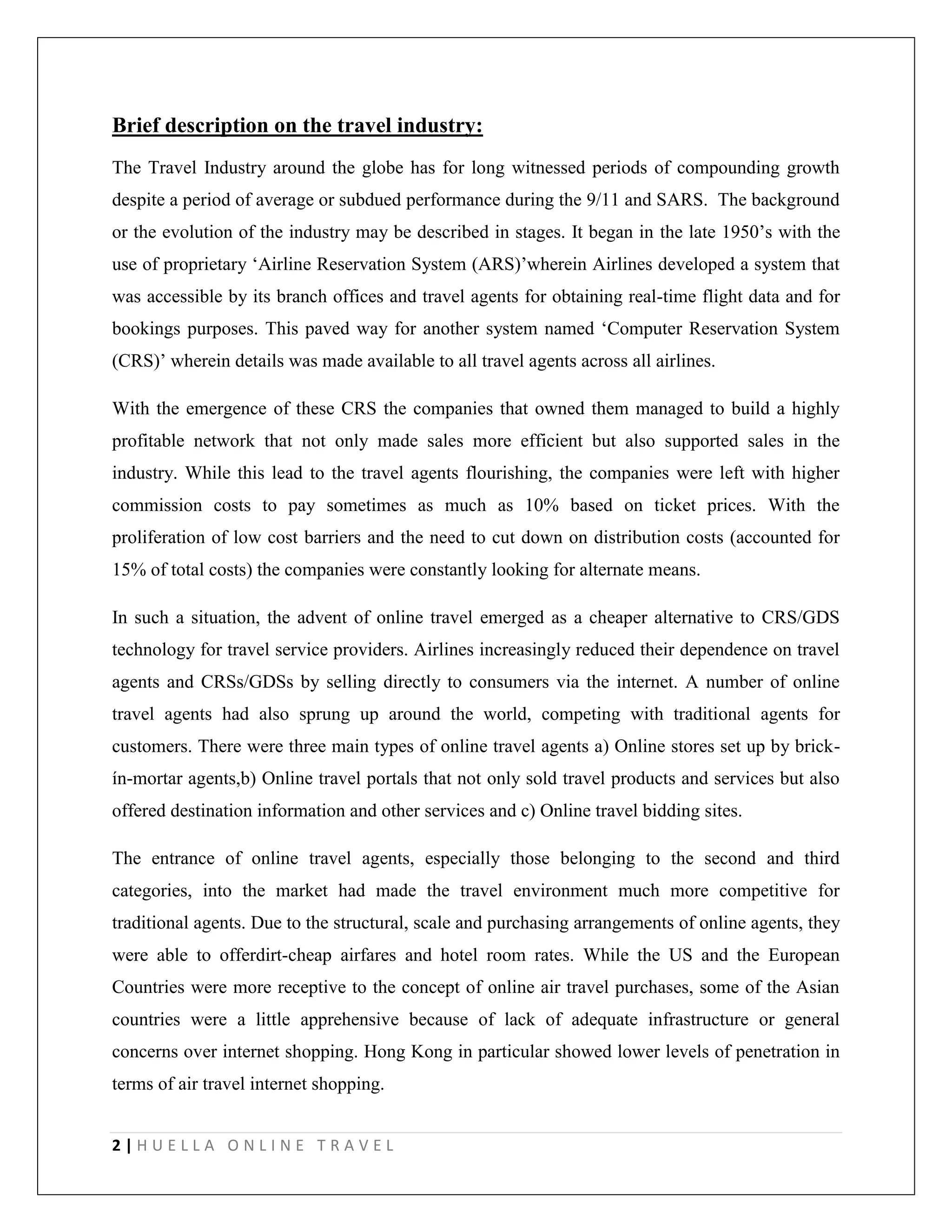 Huella Online Travels | DOCX | Air Travel | Travel Type