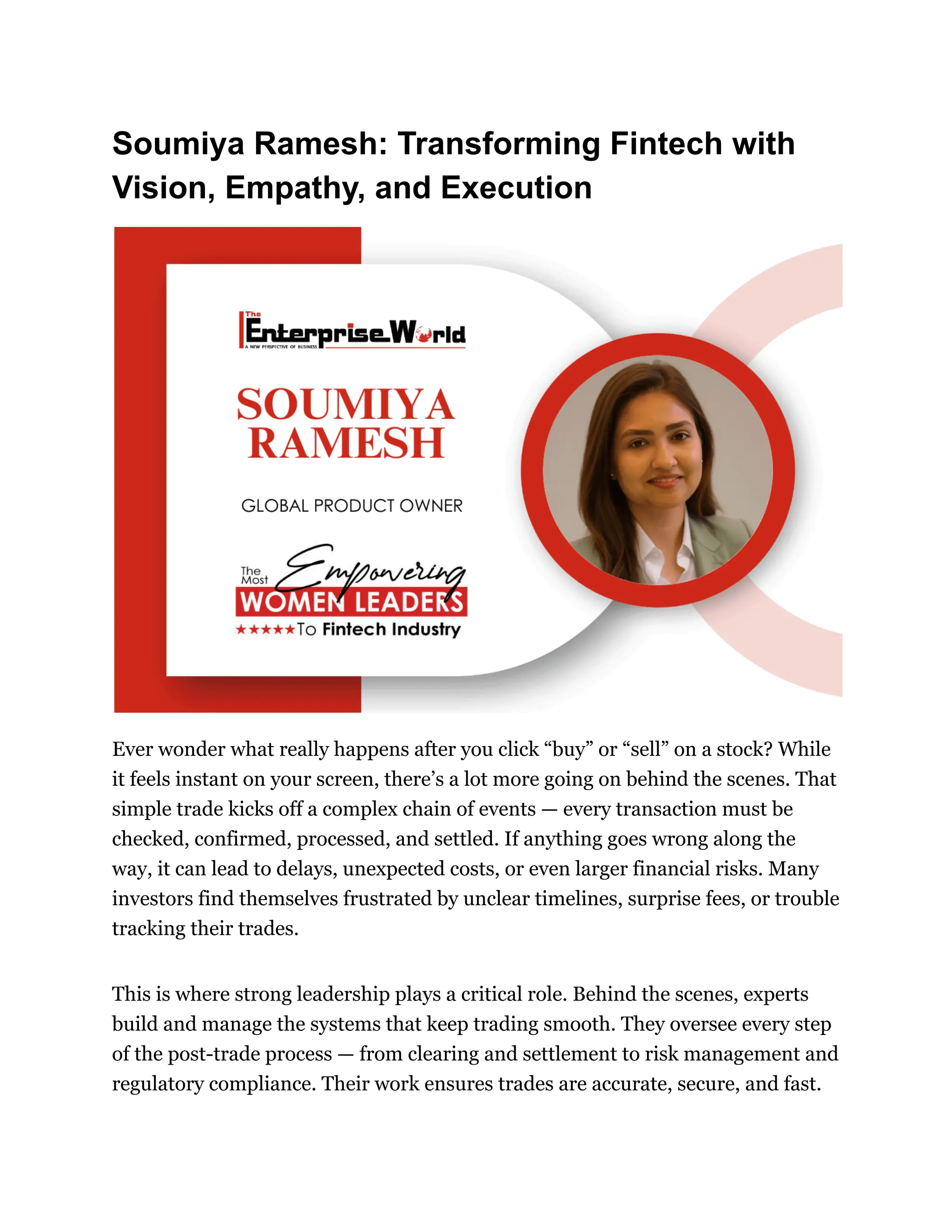 Soumiya Ramesh_ Transforming Fintech with Vision, Empathy, and ...