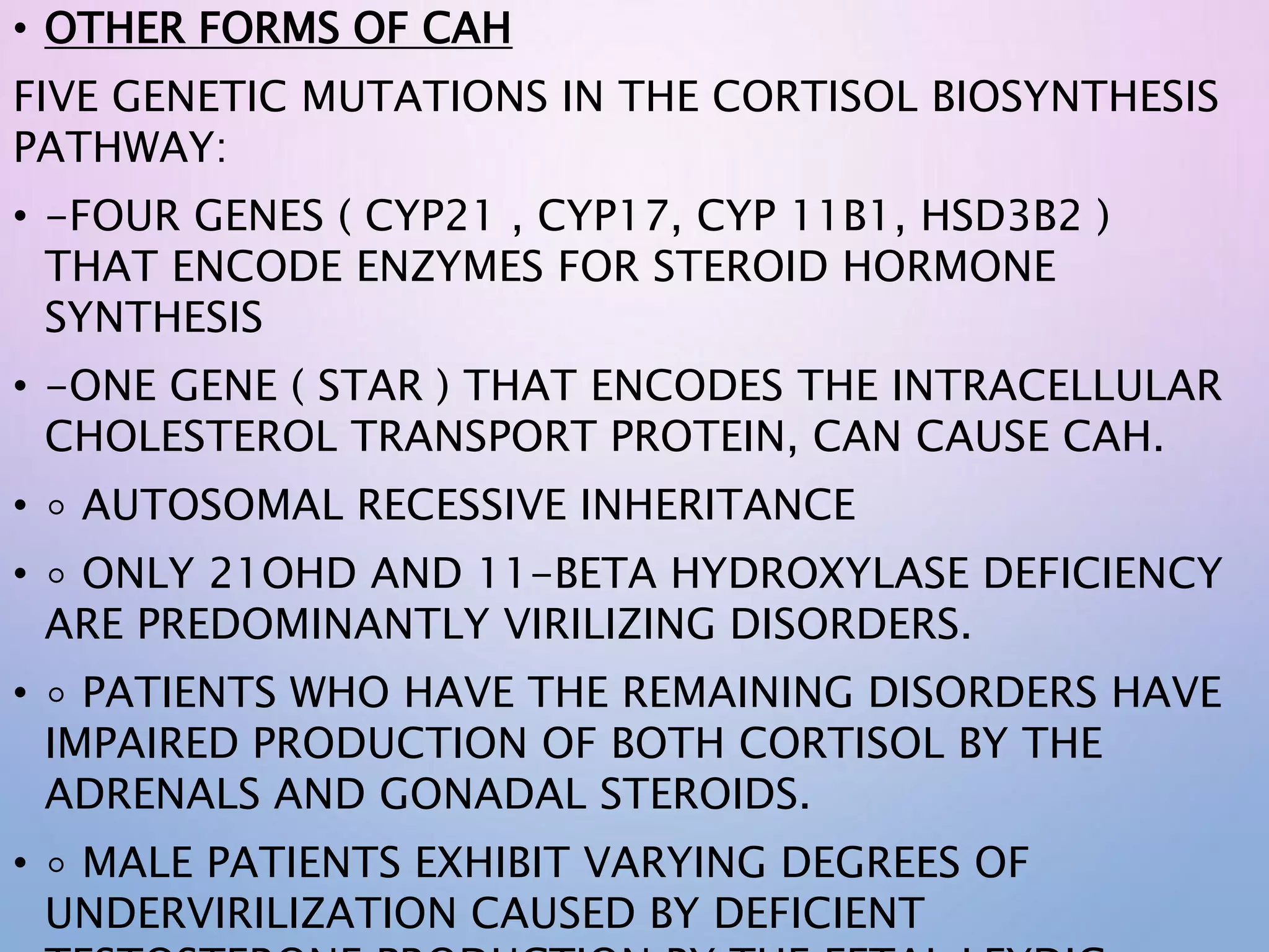congenital adrenal hyperplasia | PPTX