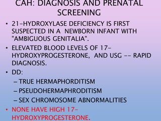 congenital adrenal hyperplasia | PPTX