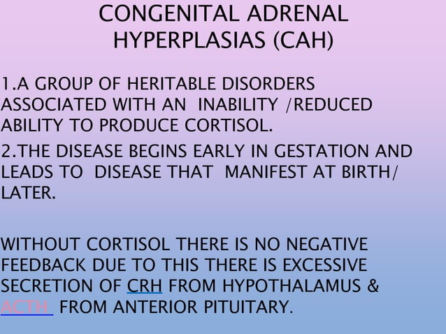 congenital adrenal hyperplasia | PPTX