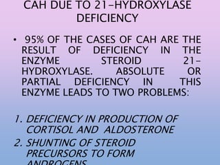 congenital adrenal hyperplasia | PPTX