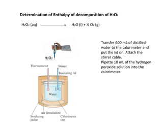 To Determine the Enthalpy of H2O2 Decomposition in Aqueous Solution | PPT