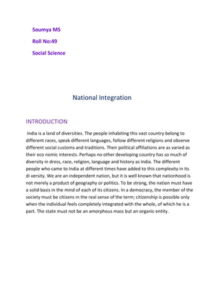 National integration pdf | PDF