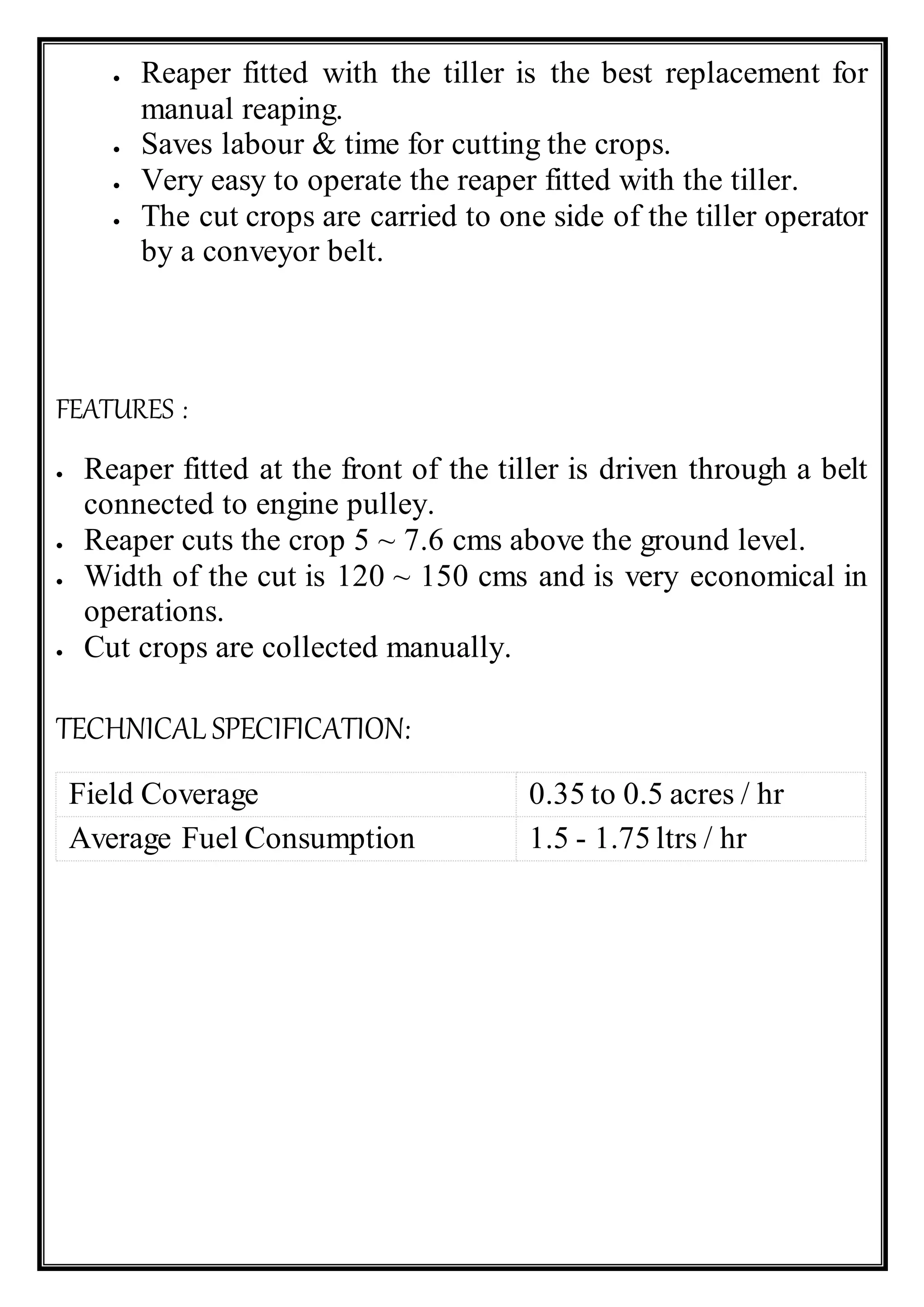 VST power tiller | DOCX
