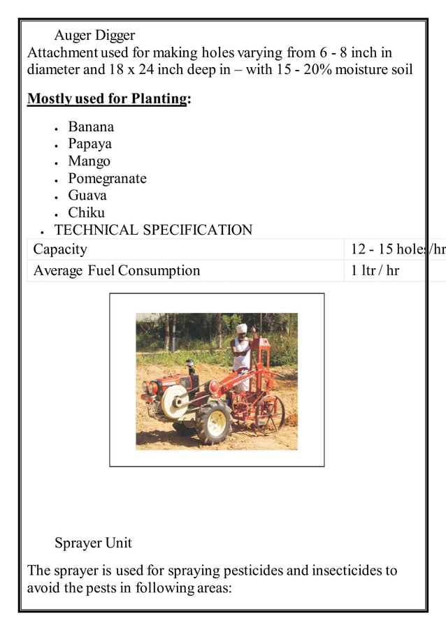 VST power tiller | DOCX | Agriculture | Industries