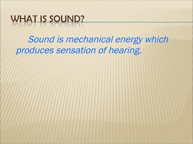 Sound | PPT