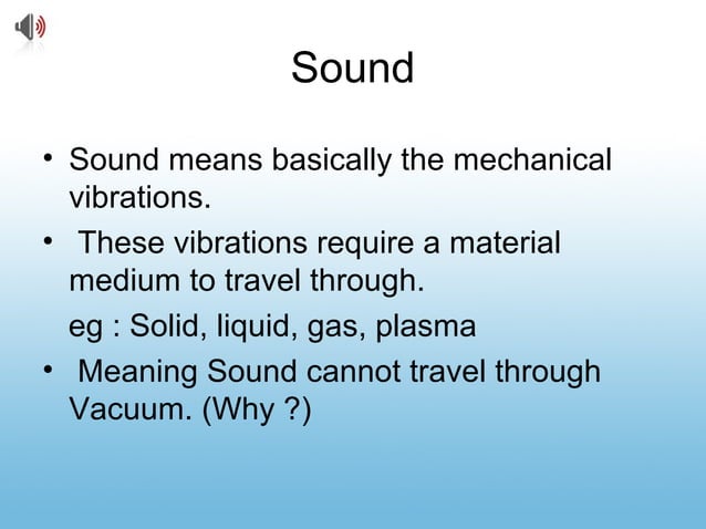 Sound | PPT | Physics | Science